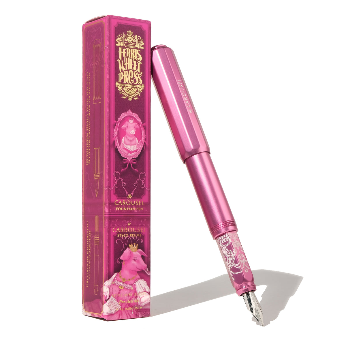 Honorary Edition | Aluminum Carousel Fountain Pen - Little Miss Jubile — Ferris Wheel Press